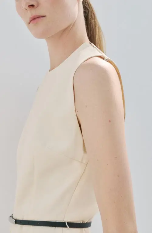 Mango Open Back Belted Wide Leg Jumpsuit