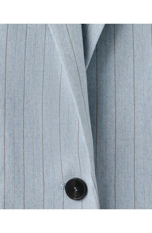 Mango Pinstripe Suit Blazer