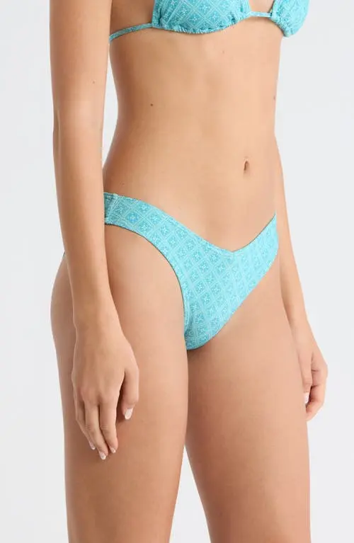 Rip Curl Moon Geo High Leg Bikini Bottoms - Blue