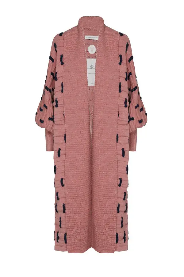 THE EXTREME COLLECTION Long Aran Knit Coat