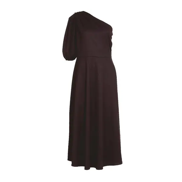 SOHUMAN Maxi Dress With Puff Sleeve