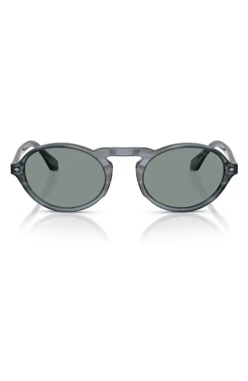 Armani Exchange Oval Sunglasses - Striped Blue/blue