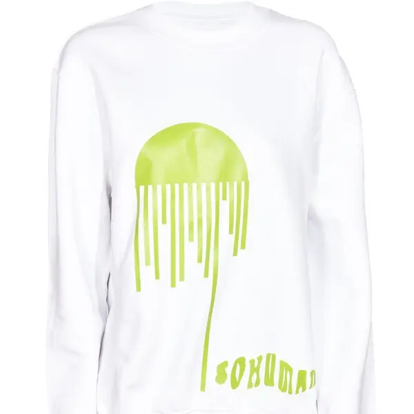 SOHUMAN Organic Cotton Graphic Sweatshirt - White