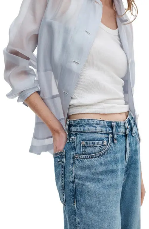 Rag & Bone Featherweight Logan Wide Leg Jeans - Lyon