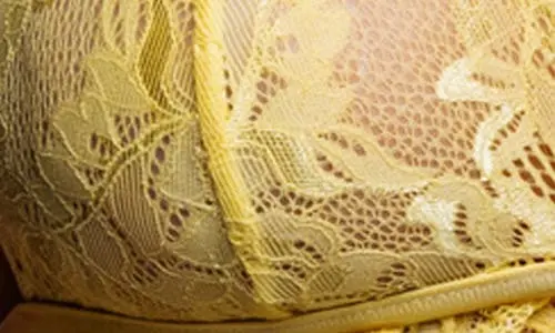 ROMA CONFIDENTIAL Lacy Sweet Flutter Bralette & Thong Set - Yellow