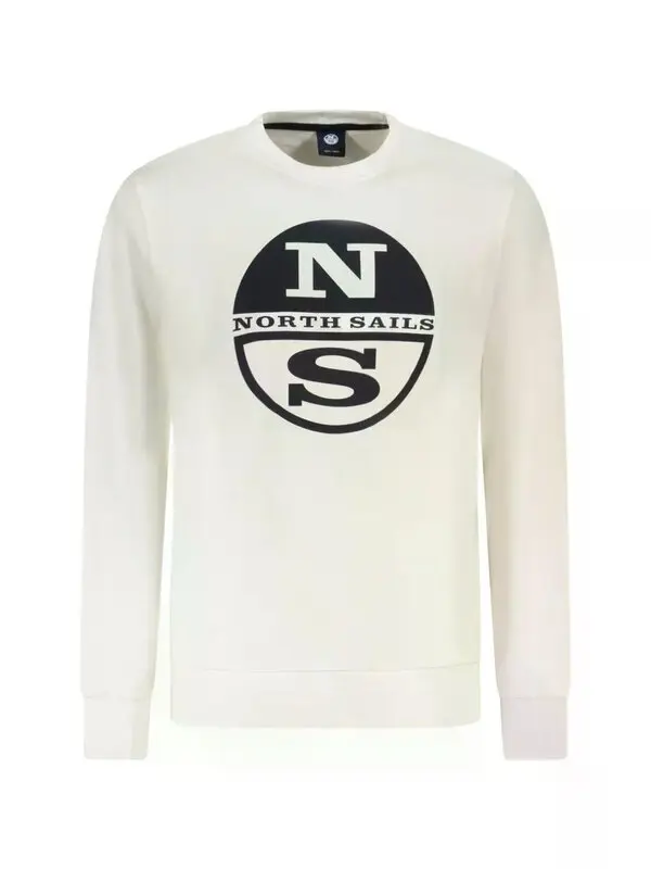 NORTH SAILS Logo Print Crewneck Sweatshirt - Neutrals