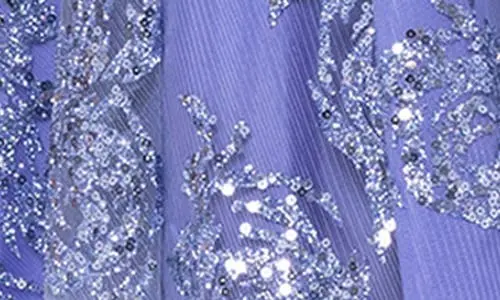 BLONDIE NITES Sleeveless Glitter Minidress - Periwinkle