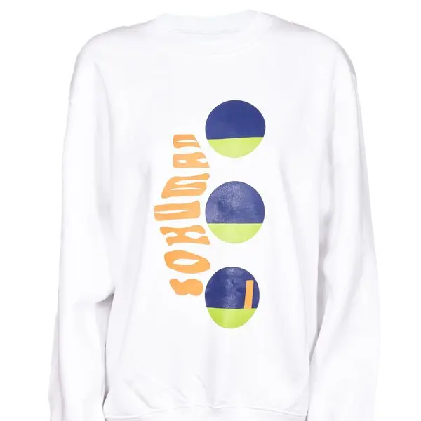 SOHUMAN Organic Cotton Sweatshirt With Graphic Print - White