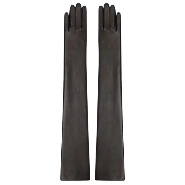 HIGH HEEL JUNGLE BY KATHRYN EISMAN Anya Lambskin Leather Opera Gloves - Black