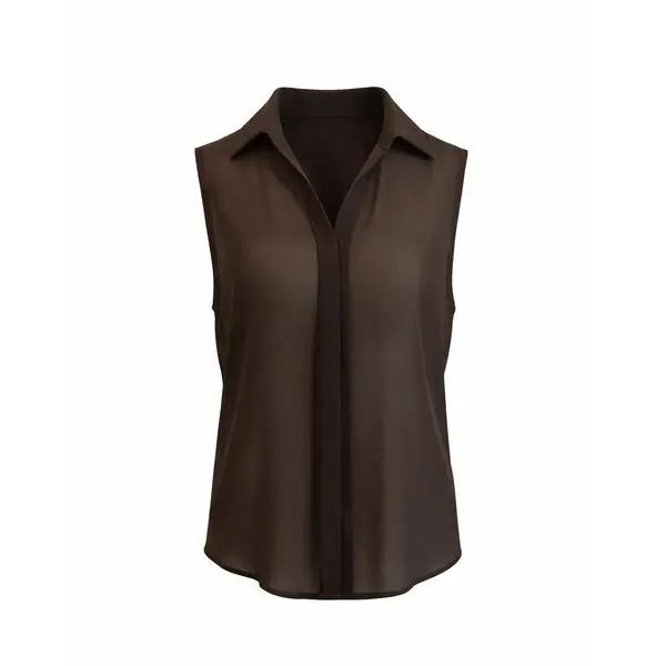 CHIARELLA Frida Sleeveless Blouse - Brown