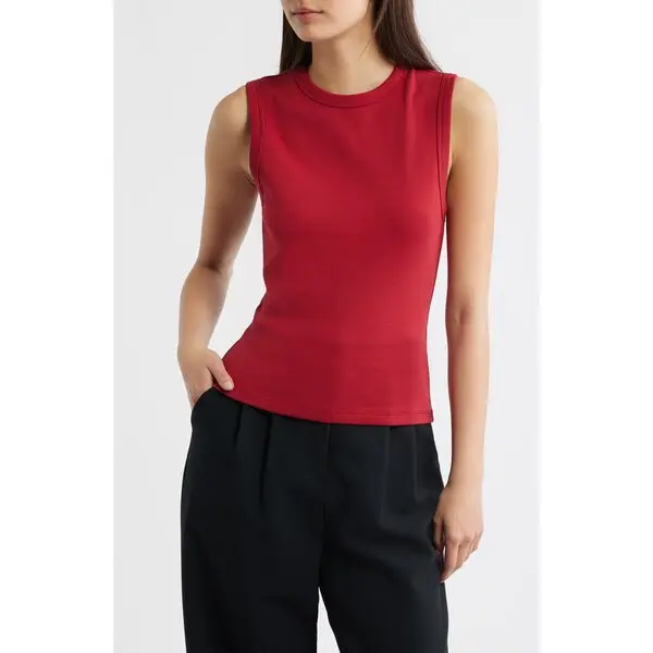 ARTLESS FOREVER Campbell Sleeveless Tank - Cherry