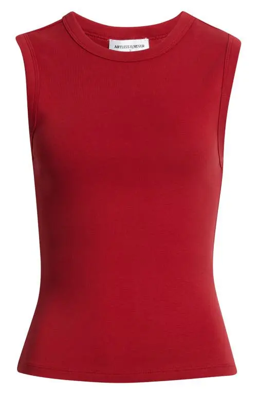 ARTLESS FOREVER Campbell Sleeveless Tank - Cherry