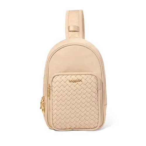 BAGGALLINI Waverly Woven Sling - Desert Sand Woven Twill