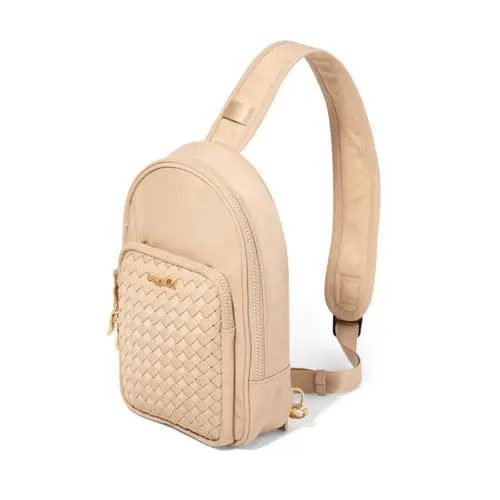 BAGGALLINI Waverly Woven Sling - Desert Sand Woven Twill