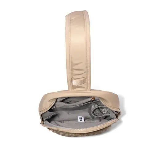 BAGGALLINI Waverly Woven Sling - Desert Sand Woven Twill