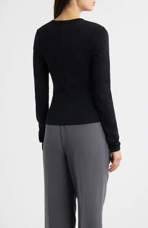 ARTLESS FOREVER Reed Long Sleeve Scoop Neck Top