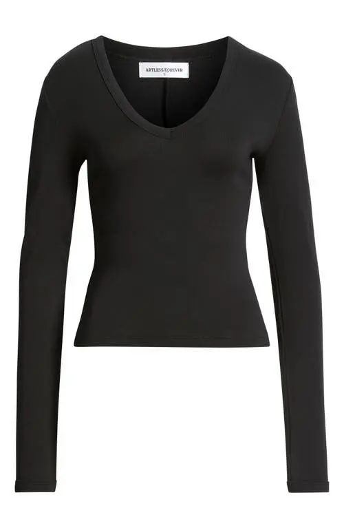 ARTLESS FOREVER Reed Long Sleeve Scoop Neck Top