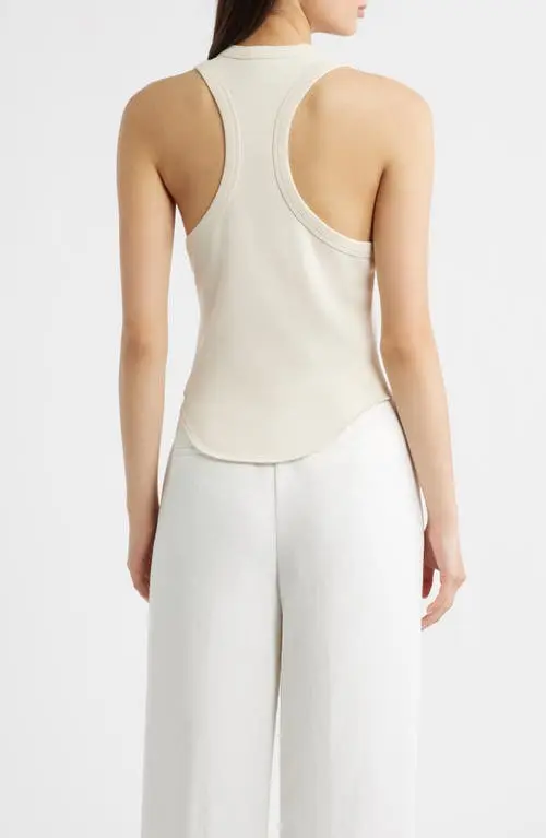 ARTLESS FOREVER Elin Stretch Cotton Jersey Tank - Cream