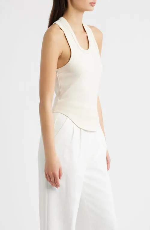 ARTLESS FOREVER Elin Stretch Cotton Jersey Tank - Cream