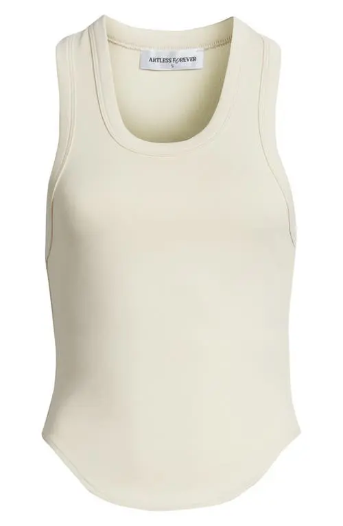 ARTLESS FOREVER Elin Stretch Cotton Jersey Tank - Cream
