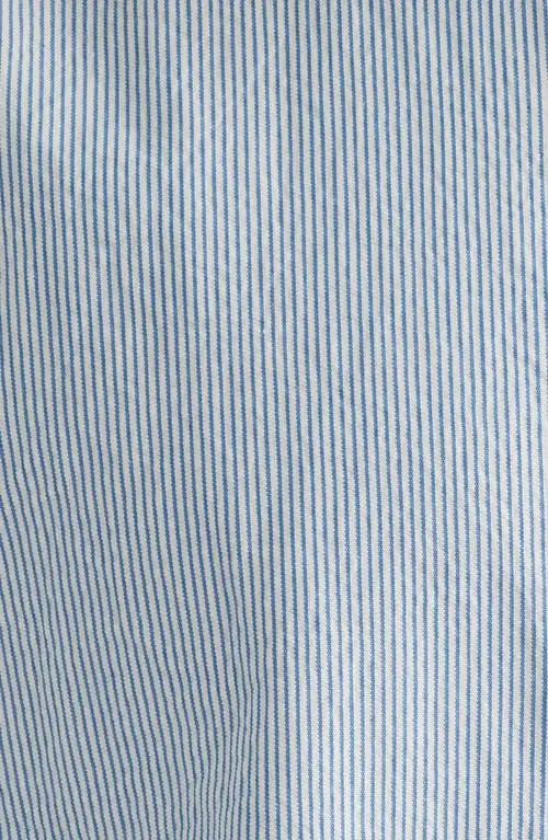 Brooklyn Industries Stripe Short Sleeve Cotton Button-up Shirt