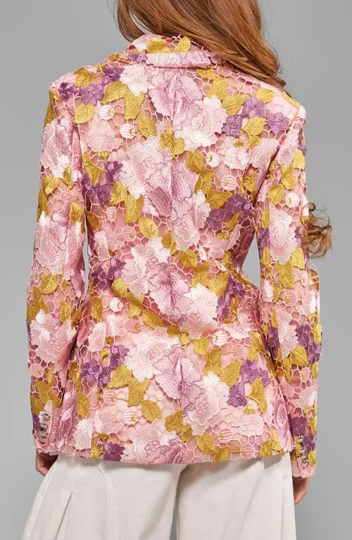 AZALEA WANG Floral Lace Blazer