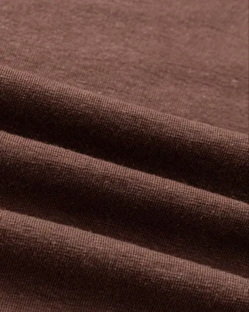 JUANA Hemp Essentials Asymmetrical Neckline Tee - Cocoa