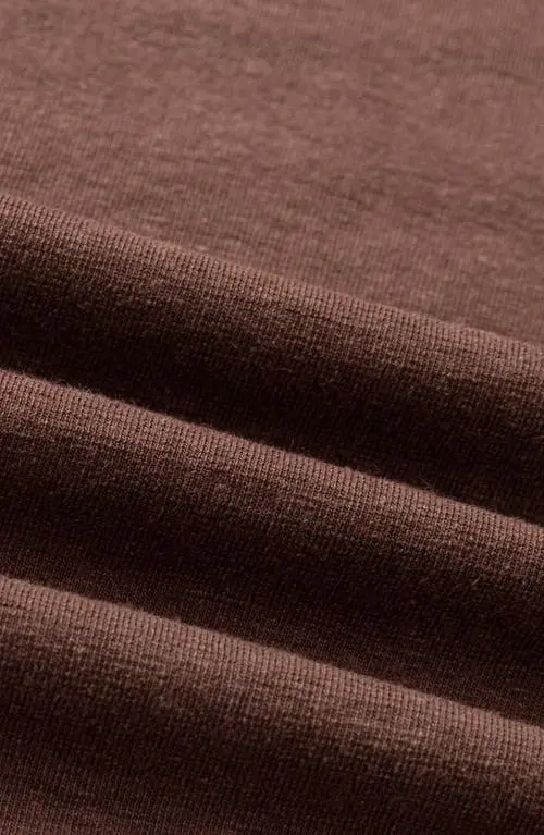 JUANA Hemp Essentials Asymmetrical Neckline Tee - Cocoa