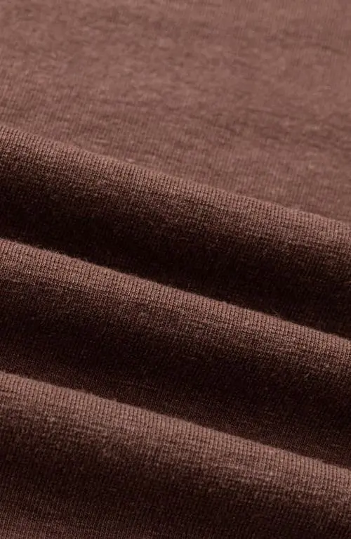 JUANA Hemp Essentials Asymmetrical Neckline Tee - Cocoa