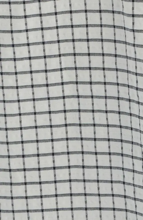 Brooklyn Industries Check Short Sleeve Cotton Button-up Shirt