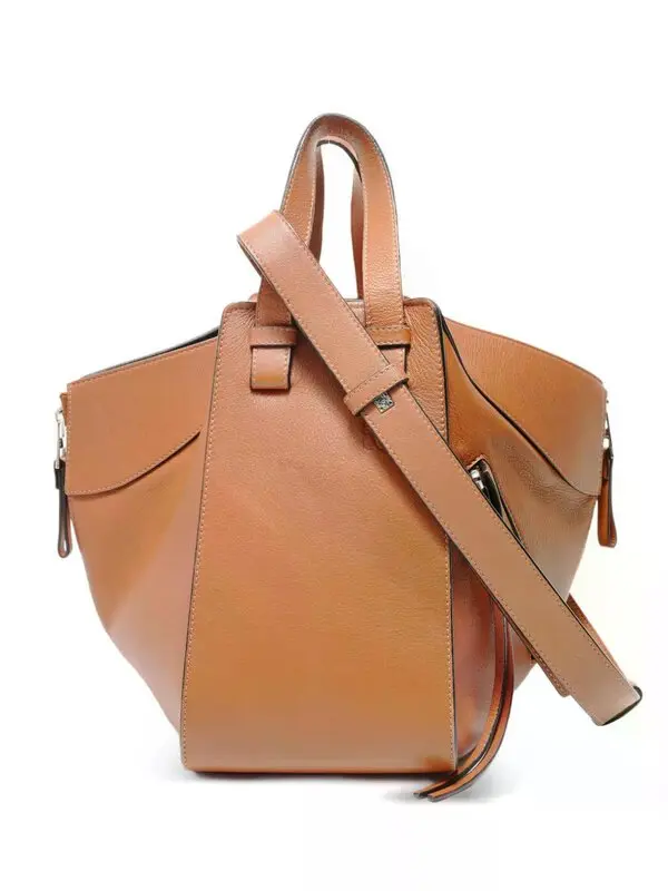 Loewe Hammock Leather Handbag - Brown