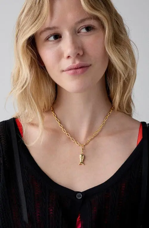 Kate Spade New York One In A Million Pavé Crystal Fish Charm Pendant