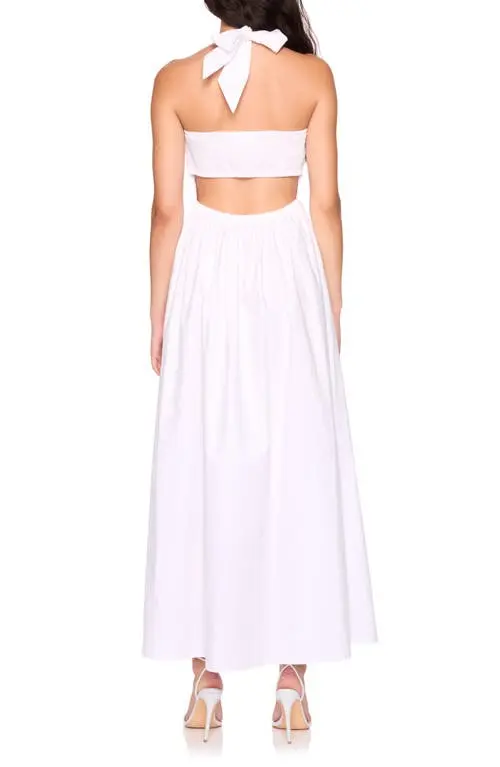 susana monaco white halter dress Susana Monaco Poplin Halter Maxi Dress With Tie Neck - Sugar