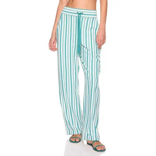 Susana Monaco Stripe Wide Leg Pants - Fern