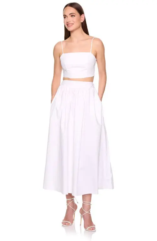 Susana Monaco Cotton Poplin Midi Skirt