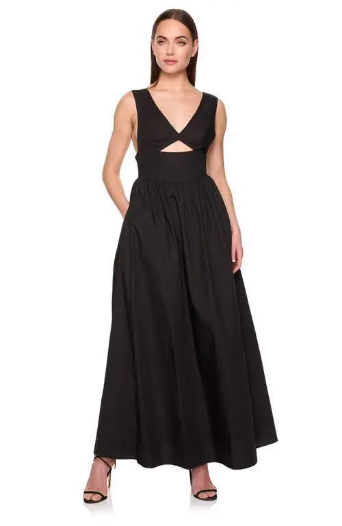 Susana Monaco Cutout Detail Maxi Dress - Black