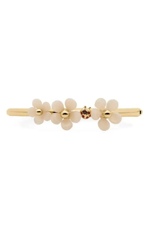 Kate Spade New York Flower Cuff Bracelet With Ladybug Accent - White