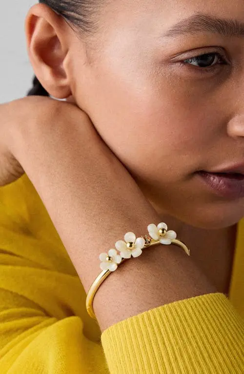 Kate Spade New York Flower Cuff Bracelet With Ladybug Accent