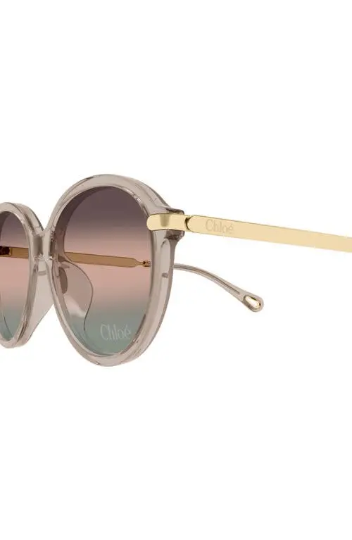 Chloé Round Frame Gradient Lens Sunglasses