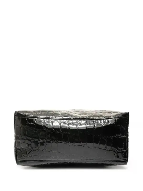 Miu Miu Croc-effect Patent Leather Chain Tote Bag