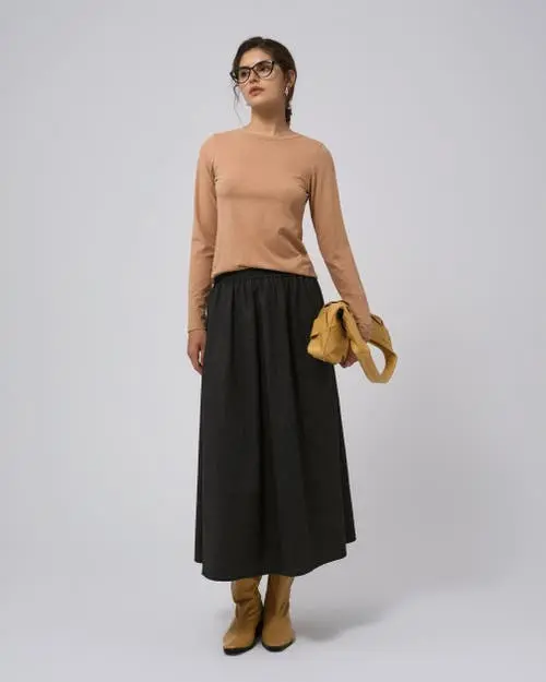 JUANA Hemp Essentials Long Sleeve Tee - Fawn