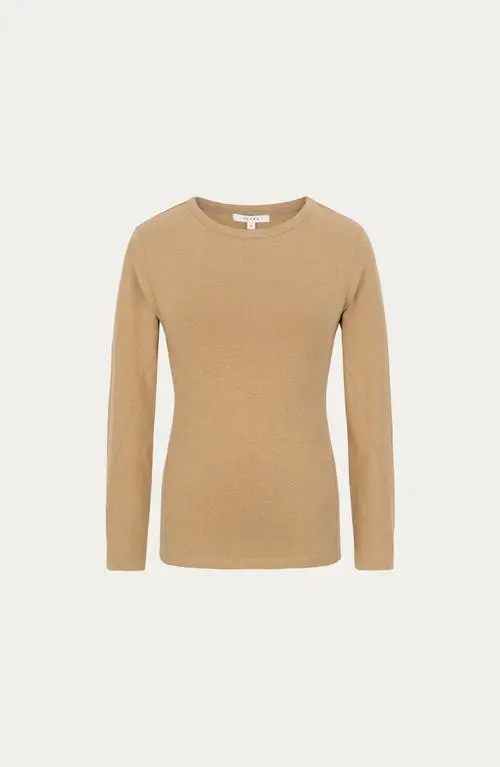JUANA Hemp Essentials Long Sleeve Crewneck Tee - Fawn