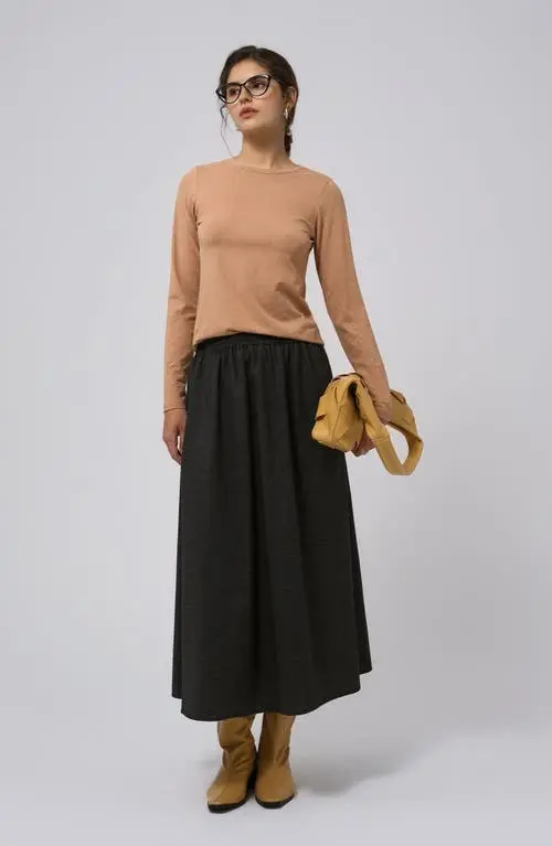 JUANA Hemp Essentials Long Sleeve Crewneck Tee - Fawn