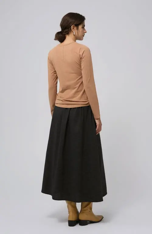 JUANA Hemp Essentials Long Sleeve Crewneck Tee - Fawn