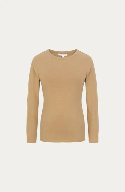 JUANA Hemp & Organic Cotton Blend Long Sleeve Tee - Fawn