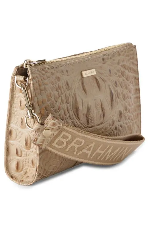 Brahmin Adia Croc Embossed Leather Wristlet