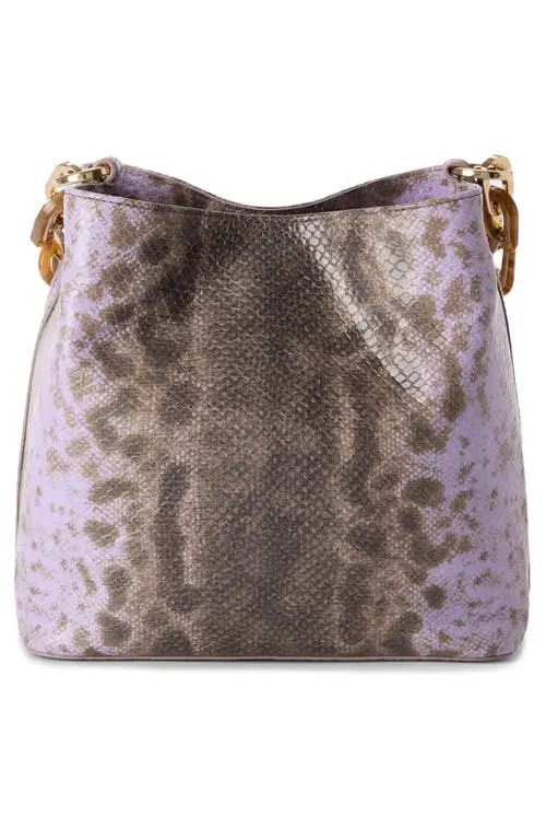 Brahmin Mod Mini Amelia Croc Embossed Leather Top Handle Bucket Bag