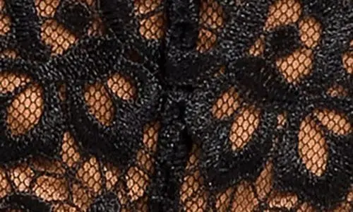 DITA VON TEESE Dahlia Lace Trim Thong - Black