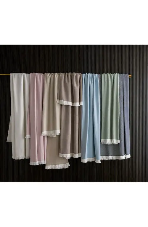 MATOUK Leo Fringed Throw Blanket - Dune