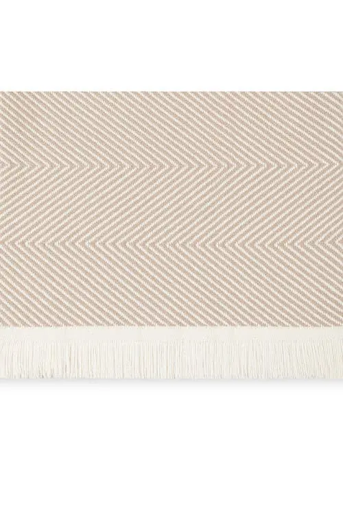 MATOUK Leo Fringed Throw Blanket - Dune